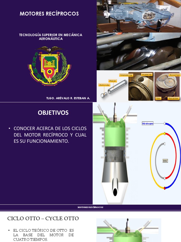 Ciclo del Motor Recíproco Otto | PDF | Motor de combustión interna | Pistón