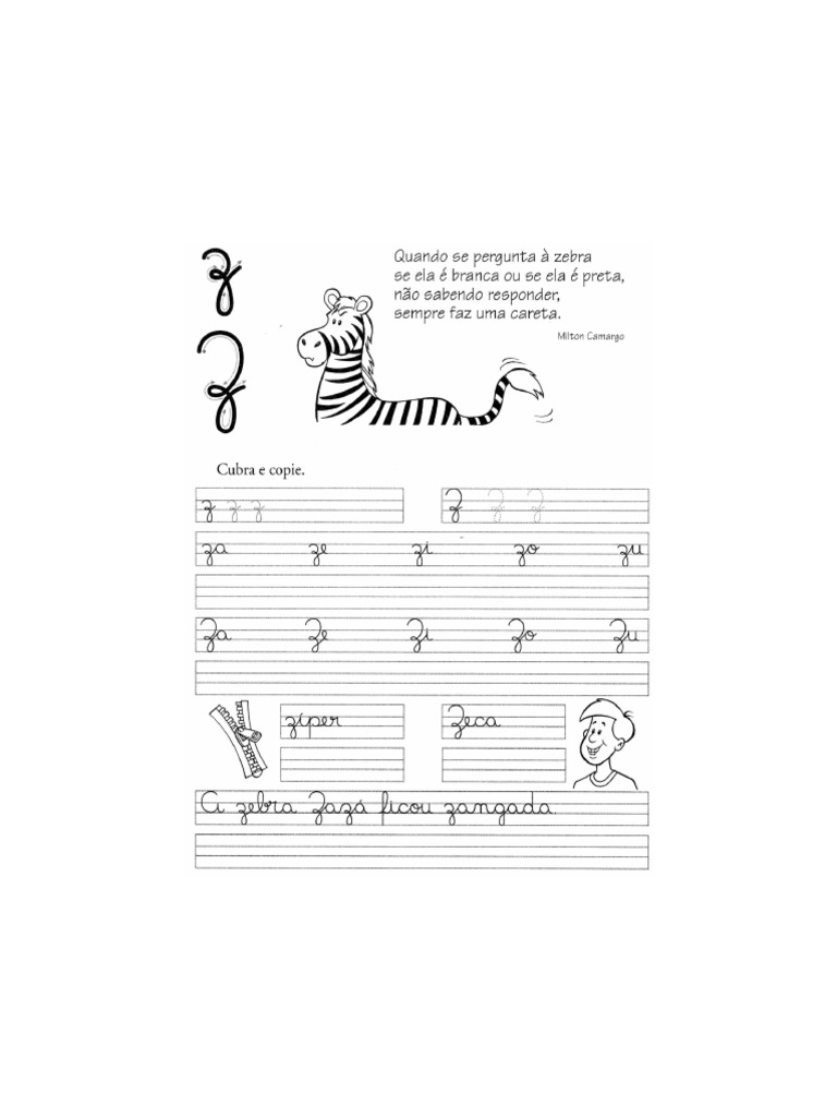 Atividades de Caligrafia Letra Z | PDF