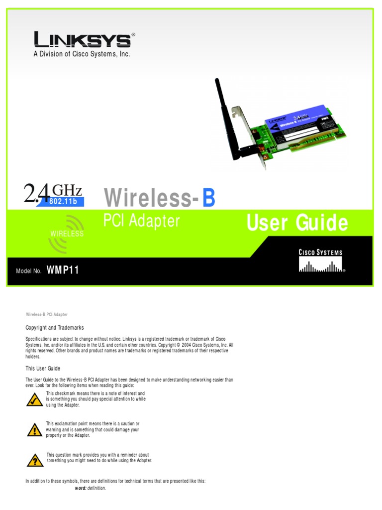Wireless-: PCI Adapter | PDF | Wireless Lan | Computer Network