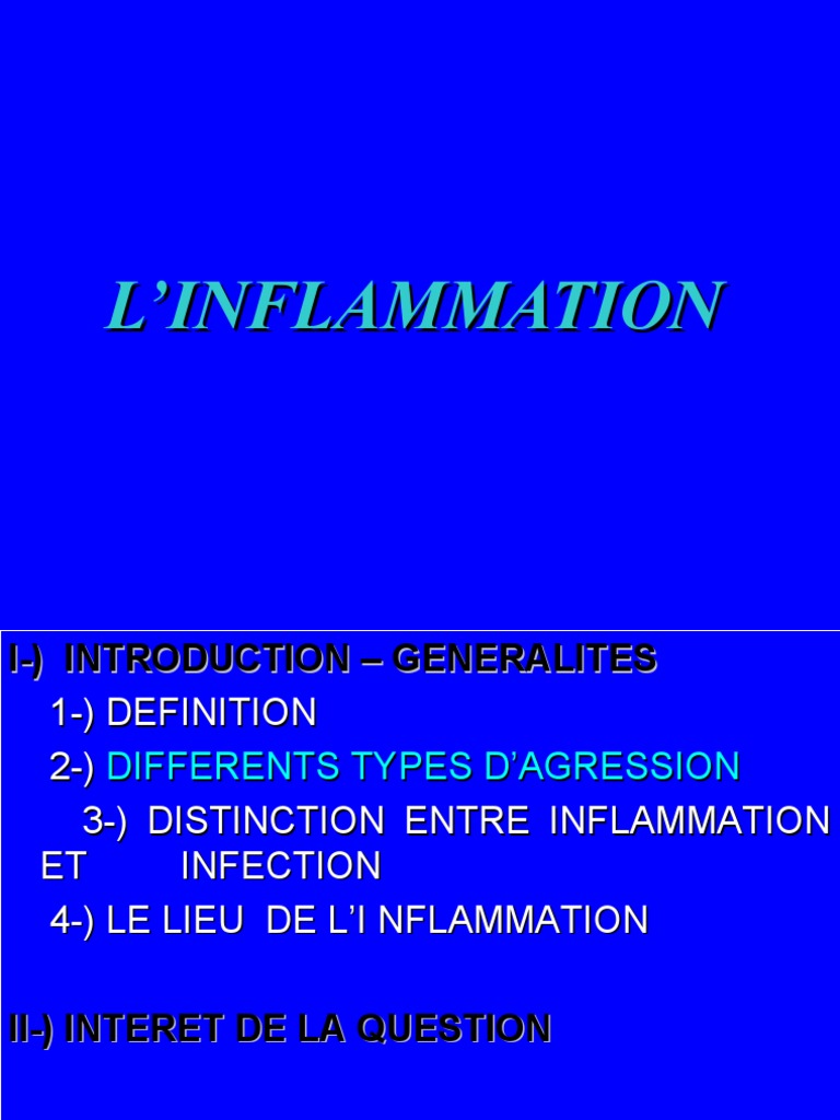 L'INFLAMMATIO'N | PDF | Inflammation | Macrophage