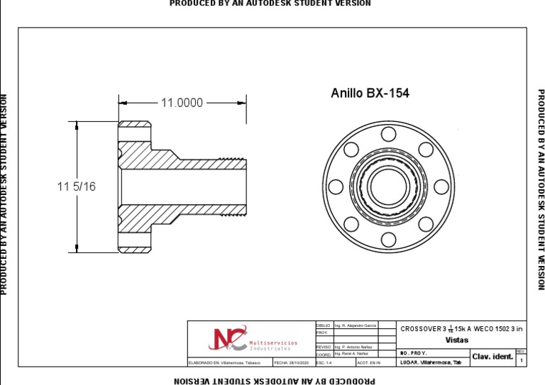 Anillo BX-154: Vistas Clav. Ident | PDF