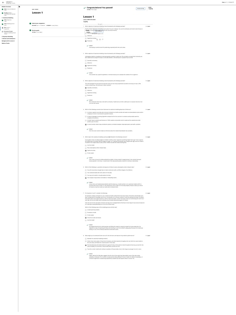 Quiz 1 Statistics - Coursera | PDF | Statistical Inference | Statistics