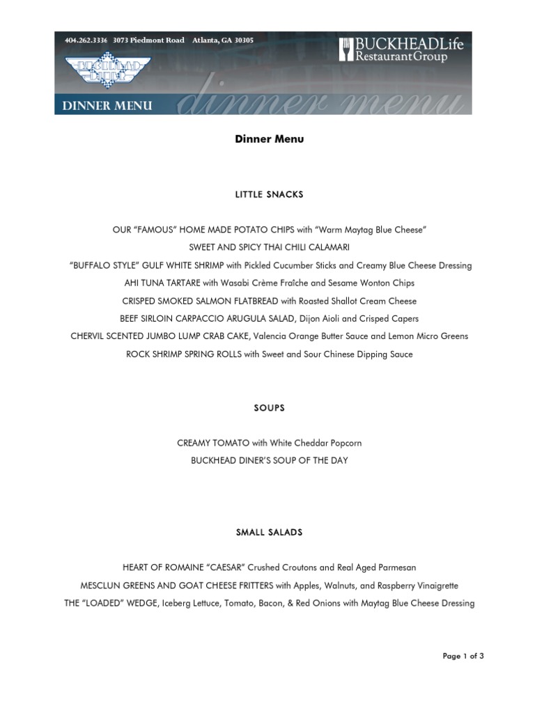 Diner Dinner | PDF | Salad | Cooking