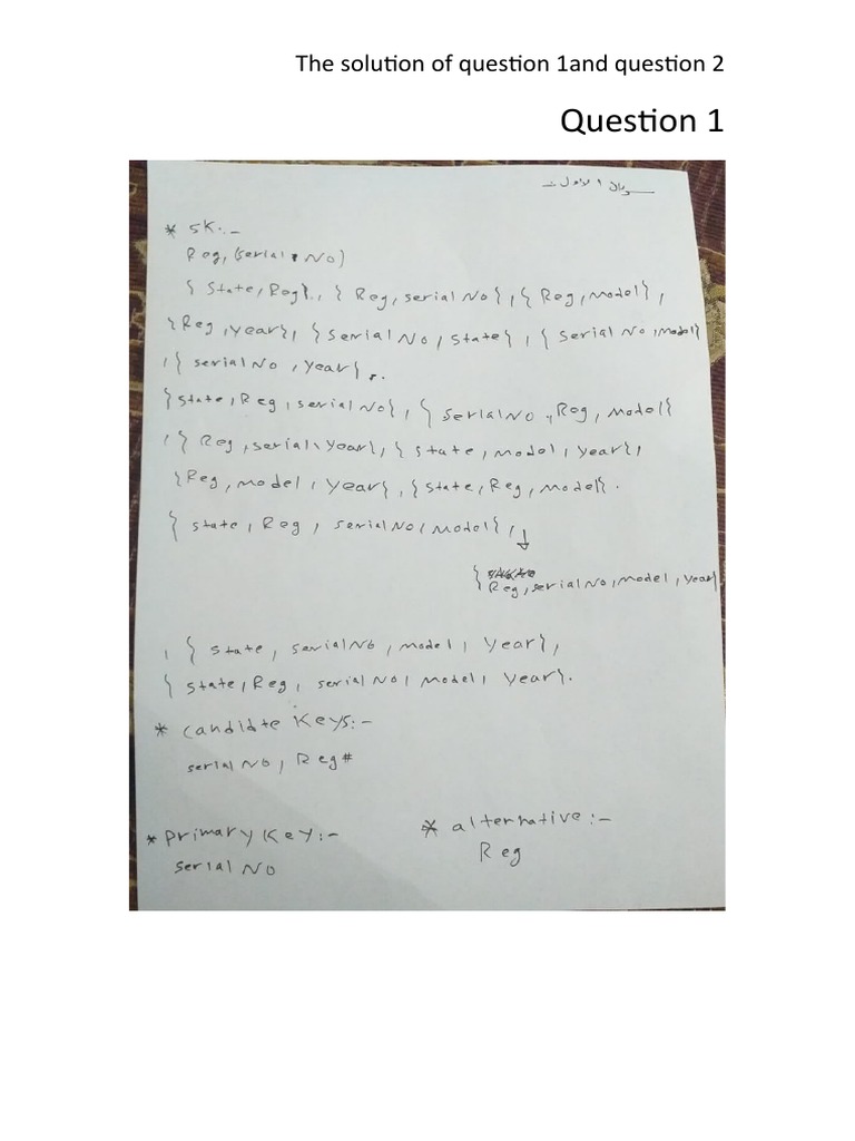 The Solution of Question 1and Question 2 | PDF