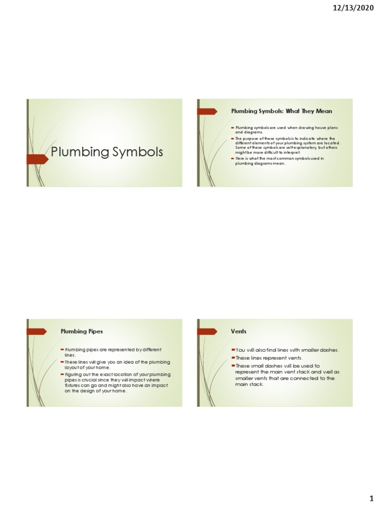 Plumbing Symbols: What They Mean | PDF | Hydrology | Hydraulics