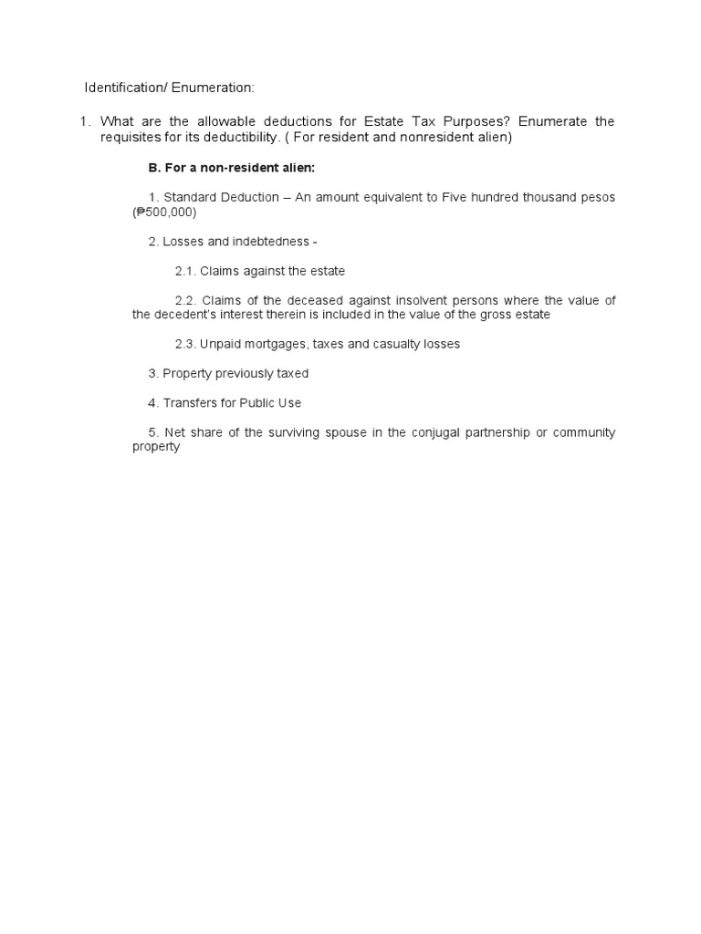 Allowable Deduction NRC | PDF | Finance & Money Management | Social Science