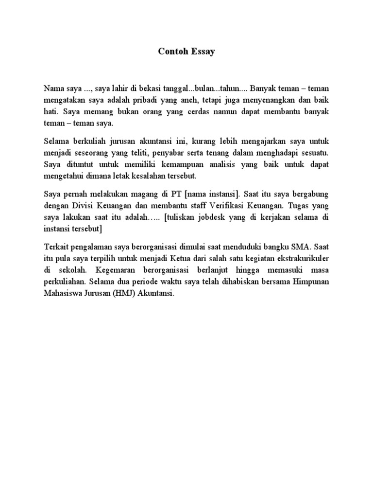 Contoh Essay | PDF