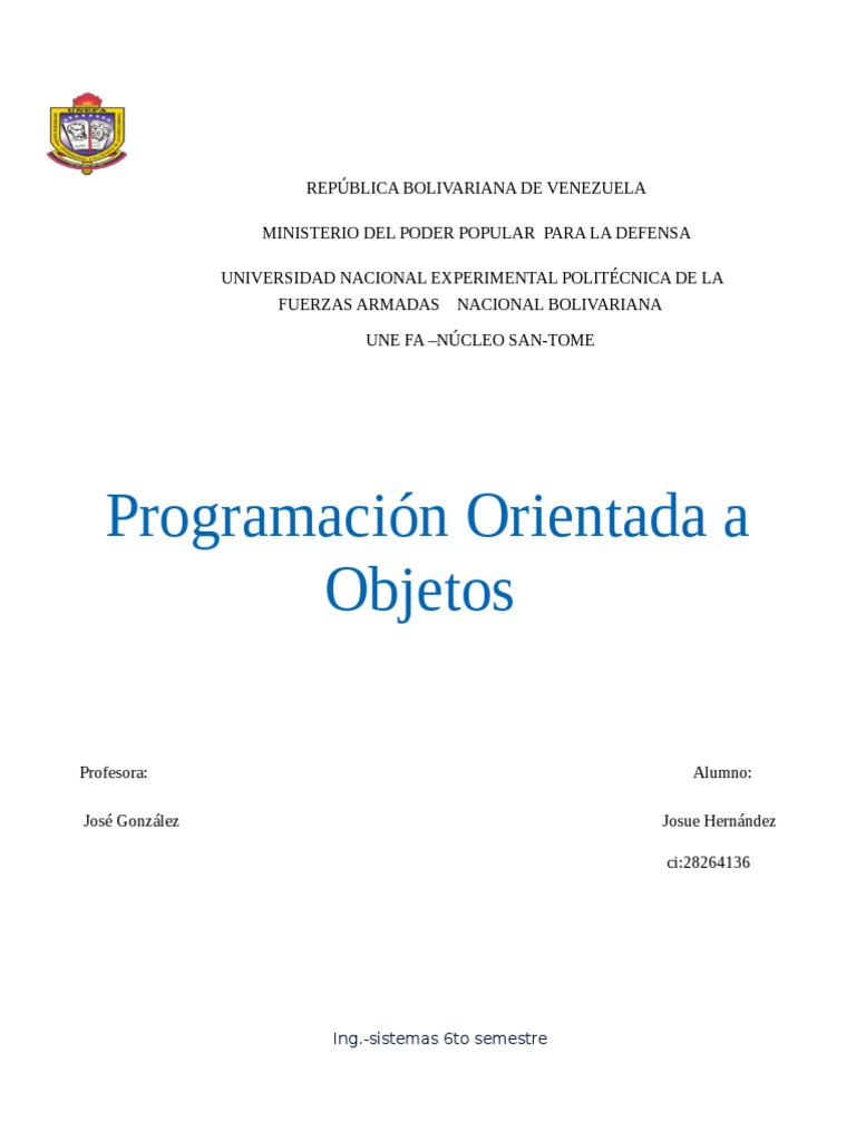 Lenguaje de Programacion 3 PDF | Descargar gratis PDF | Objeto (informática) | Programación ...