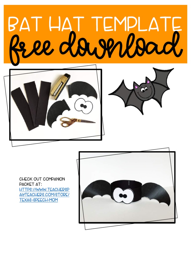 Free Download: Bat Hat Template | PDF | Communication