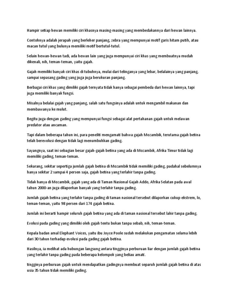 Evolusi Gading Gajah | PDF | Griya & Taman