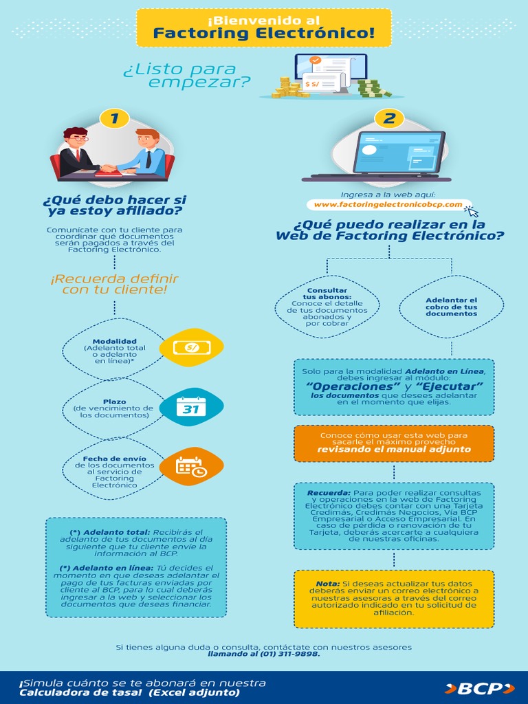 Infografía de Bienvenida a Factoring Electronico | PDF | Factoring (Finanzas) | Informática