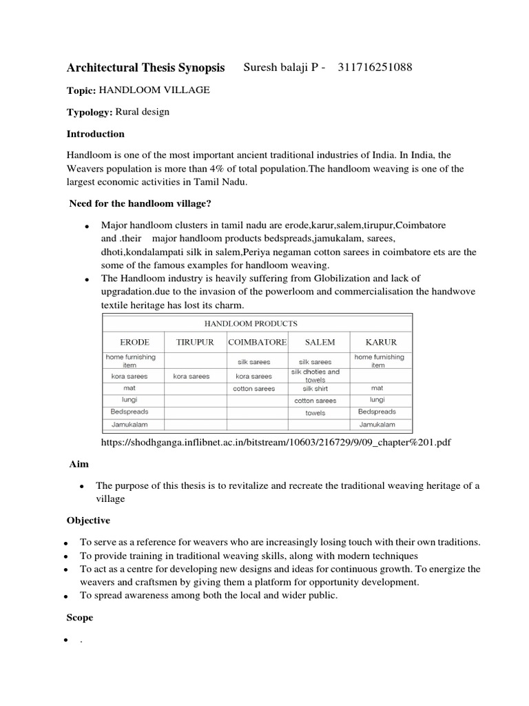Architectural Thesis PDF | PDF | Loom | Weaving