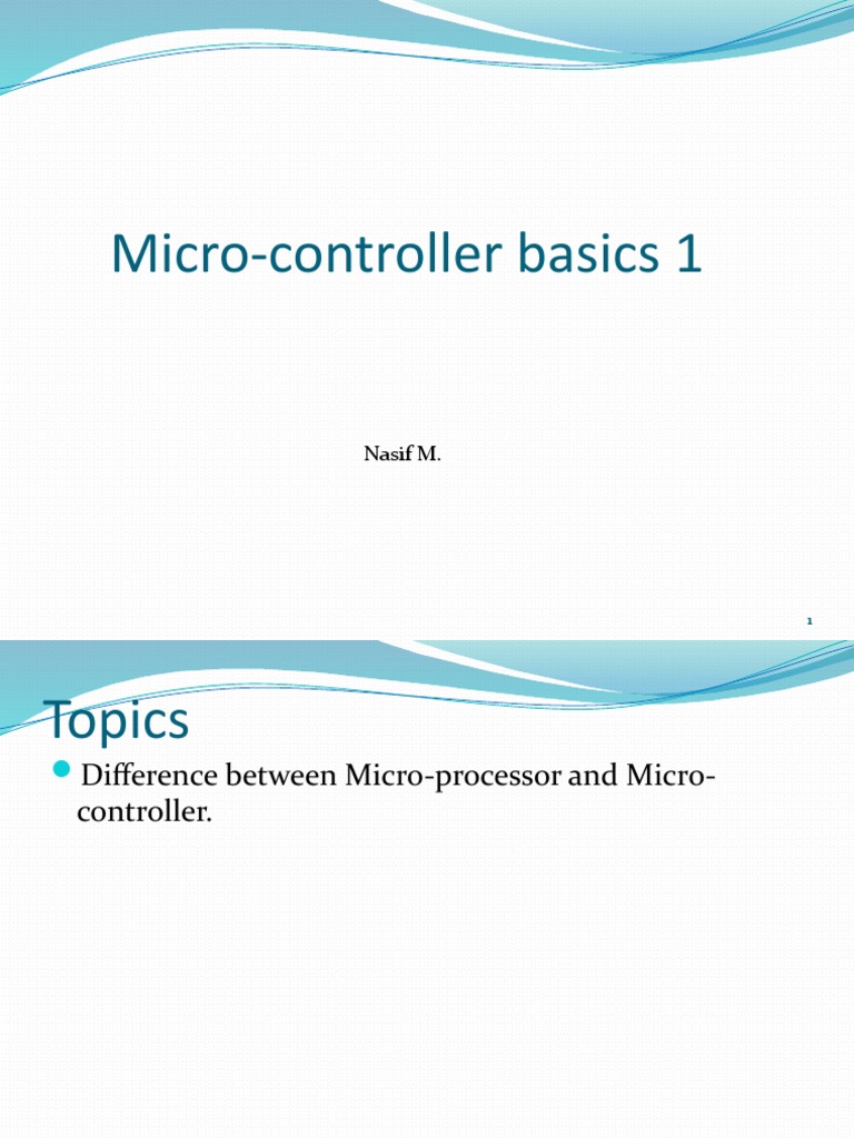 Microcontroller Note1 | PDF | Microcontroller | Central Processing Unit