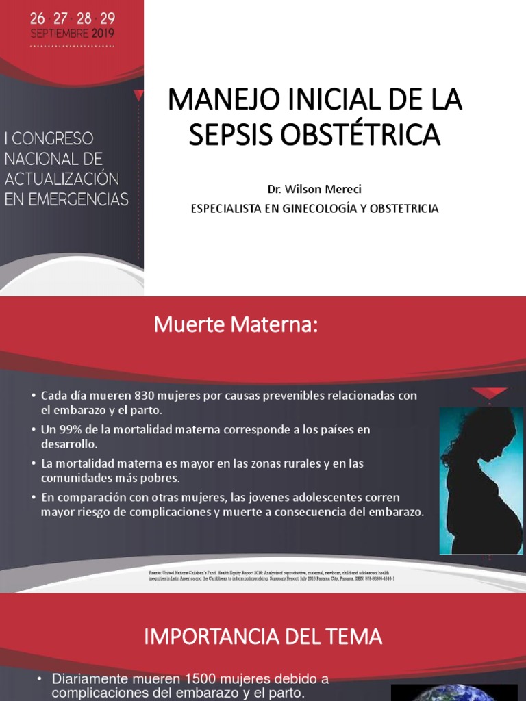 Manejo Inicial de La Sepsis Obstetrica | PDF | Septicemia | Muerte materna