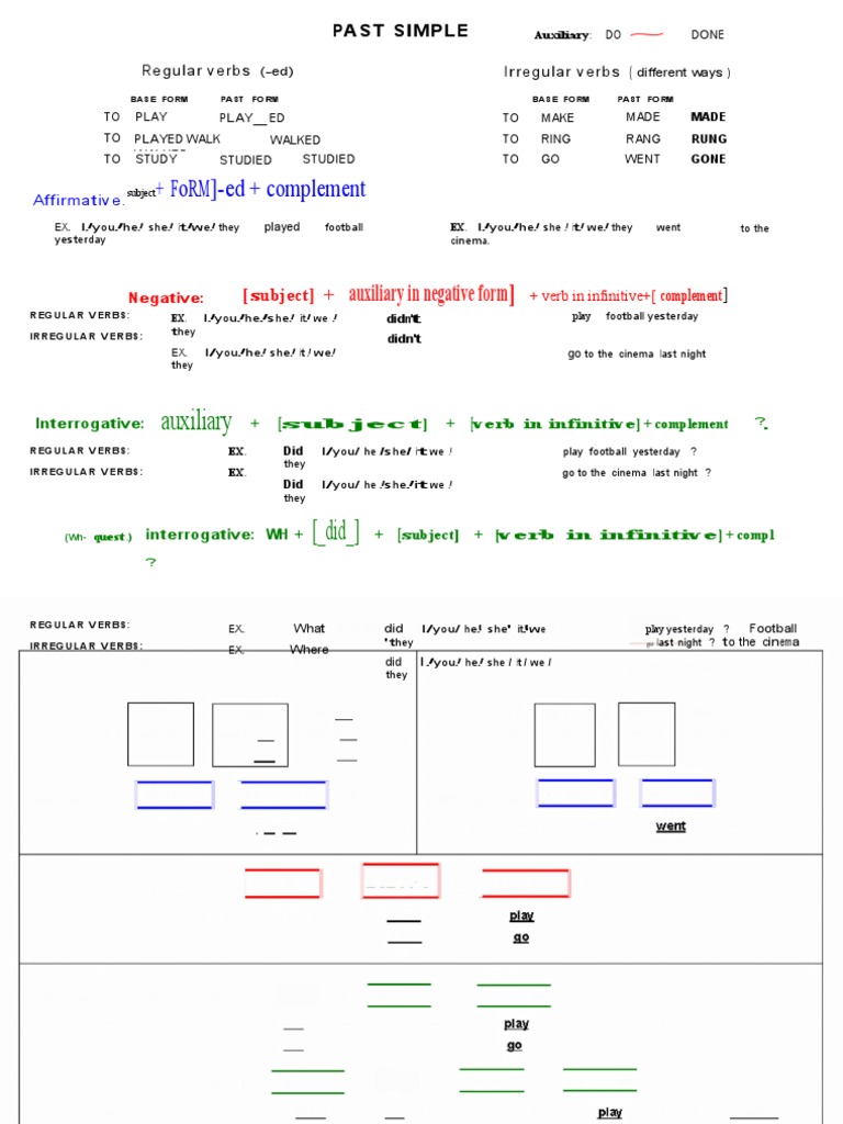 Past Simple Workshop | PDF | Verb | Semantics