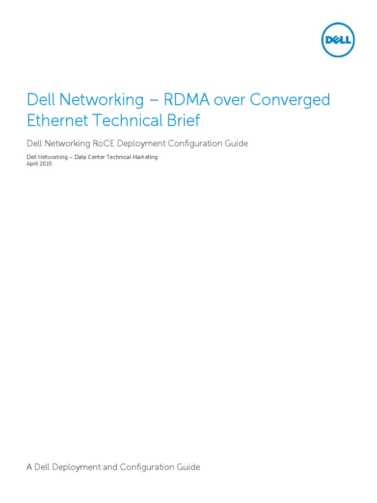 Dell Networking RoCE Configuration | PDF | Network Interface Controller ... Dell Networking RoCE Configuration | PDF | Network Interface Controller ...