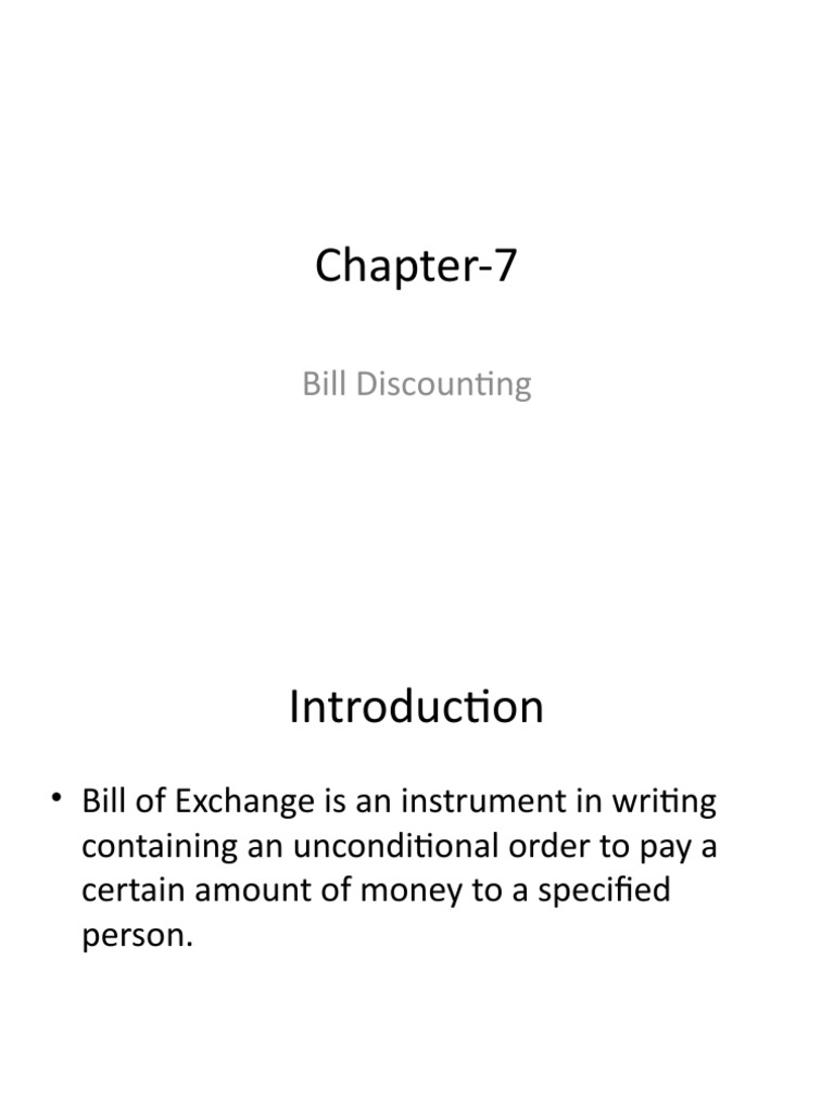 Bill Discounting Essentials | PDF | Finance & Money Management