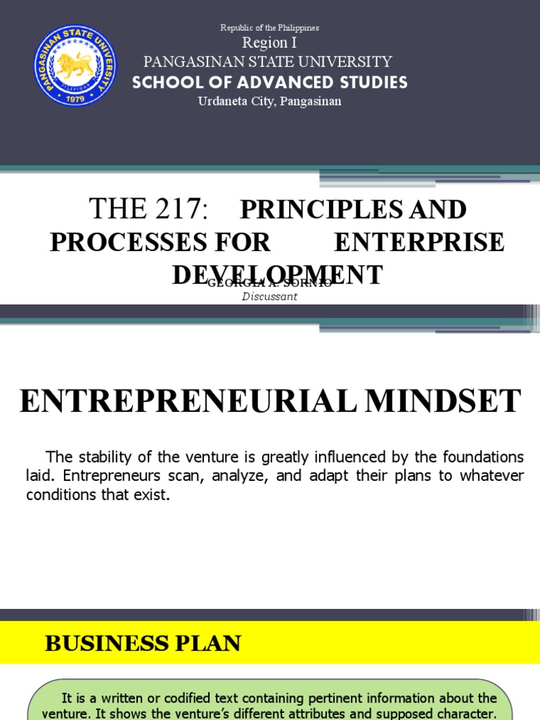 School of Advanced Studies: Principles and Processes For Enterprise ...