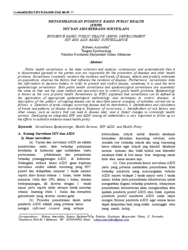 8258 ID Mengembangkan Evidence Based Public Health Ebph Hiv Dan Aids ...