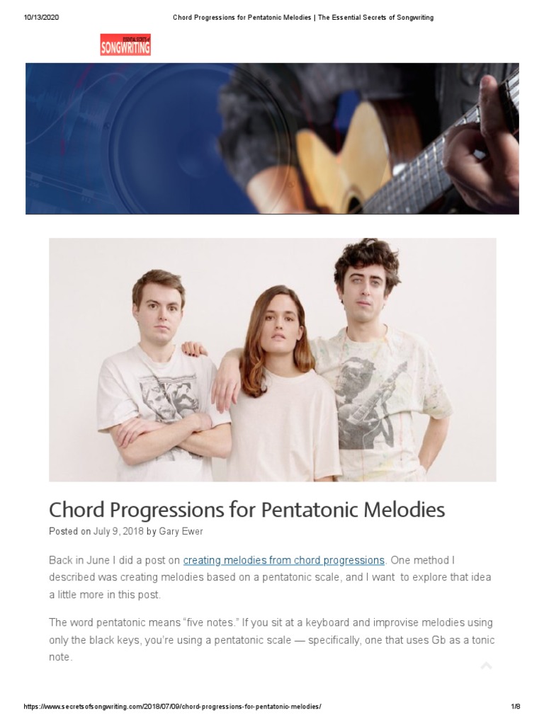 Chord Progressions For Pentatonic Melodies - The Essential Secrets of ...