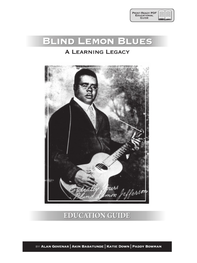 Blind Lemon Blues Education Guide | PDF | Blues | Entertainment (General)