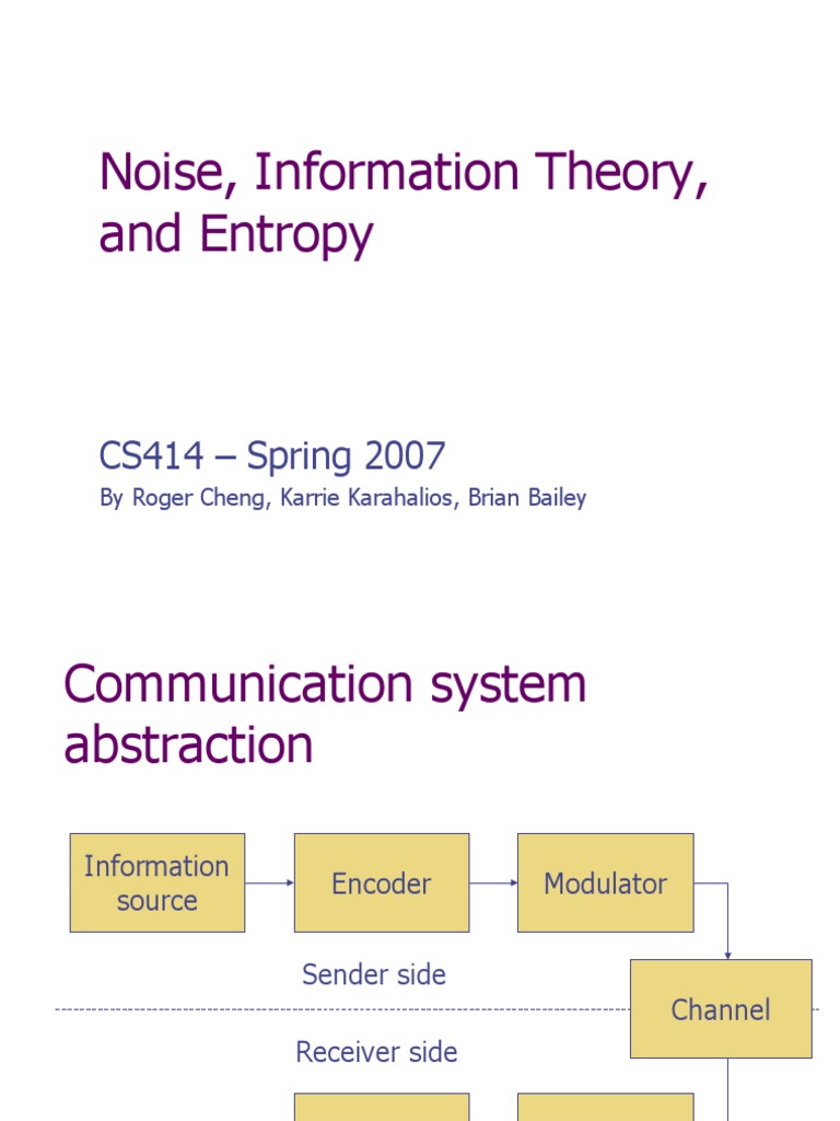 Info Theory & Entropy Basics | PDF | Code | Information