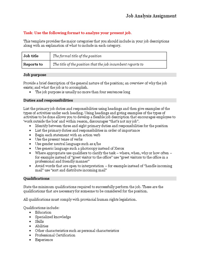 2nd Assignment On Job Analysis | PDF | Linguistics | Cognitive Science