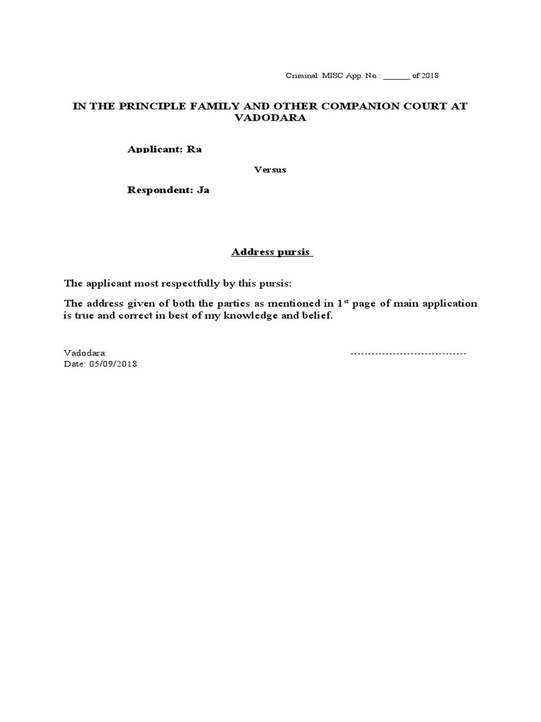 Address Pursis | PDF