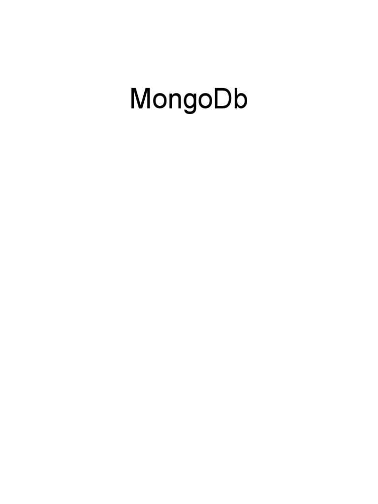 Mongo DB | PDF | Mongo Db | Data