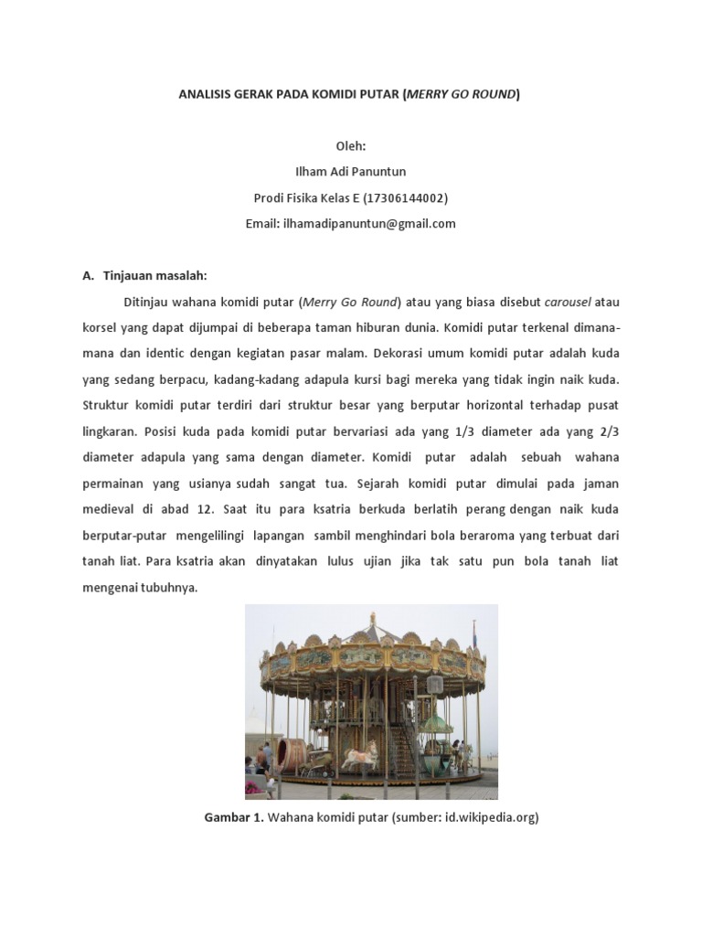 Analisis Gerak Pada Komidi Putar | PDF | Metode & Bahan Ajar