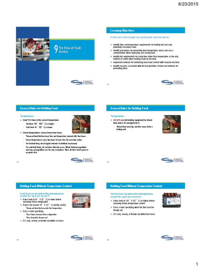 Chapter 9 - Servsafe - 6e Edited | PDF | Kitchen Utensil | Tableware