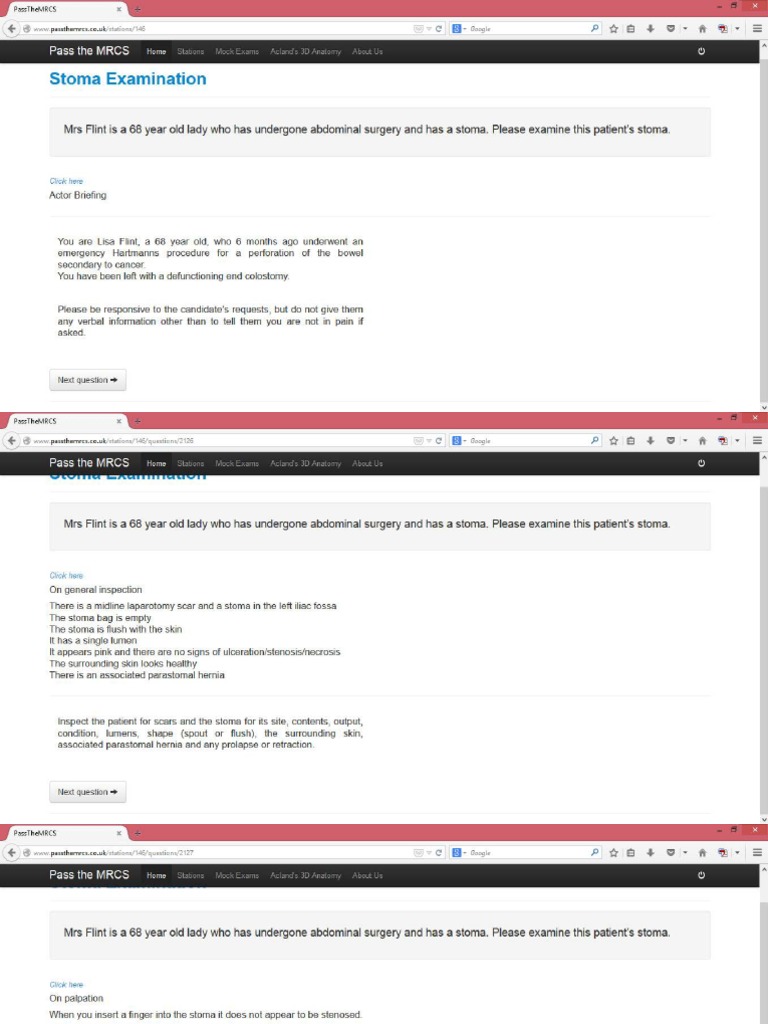 Examining a Stoma: Findings and Completing the Assessment | PDF ...