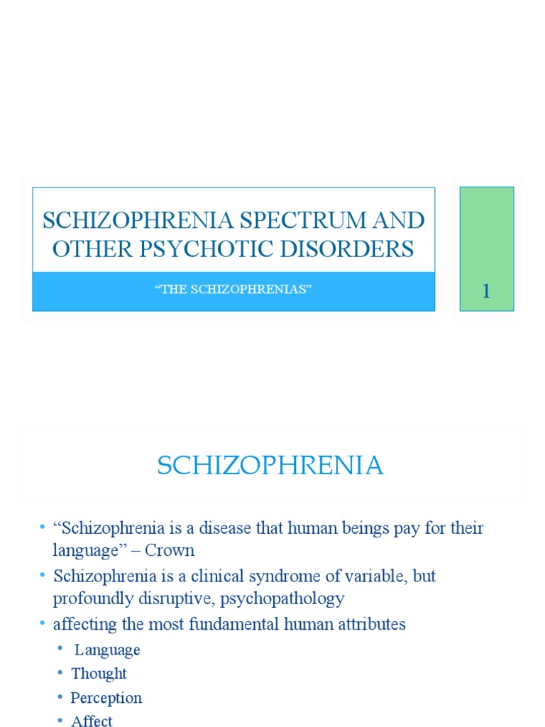 Schizophrenia | PDF | Schizophrenia | Psychosis