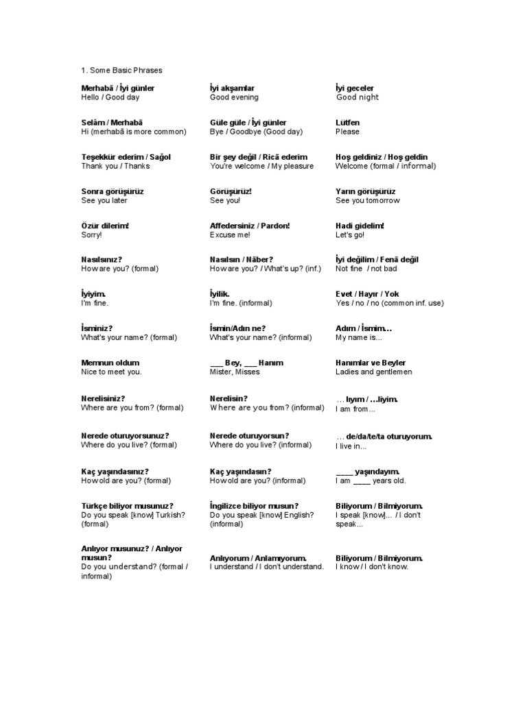 Turkish Language | PDF