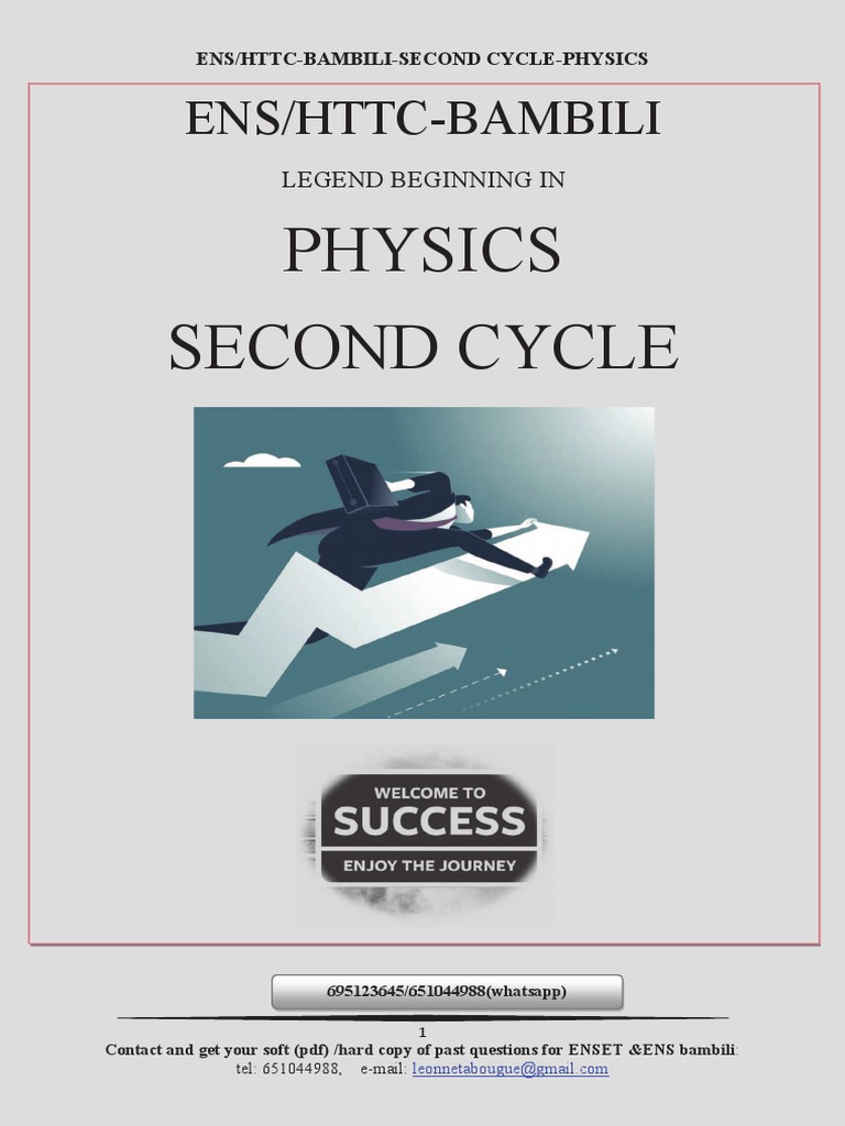 HTTC Bambili Second Cycle Physics Exams | PDF | Capacitor | Electrical ...