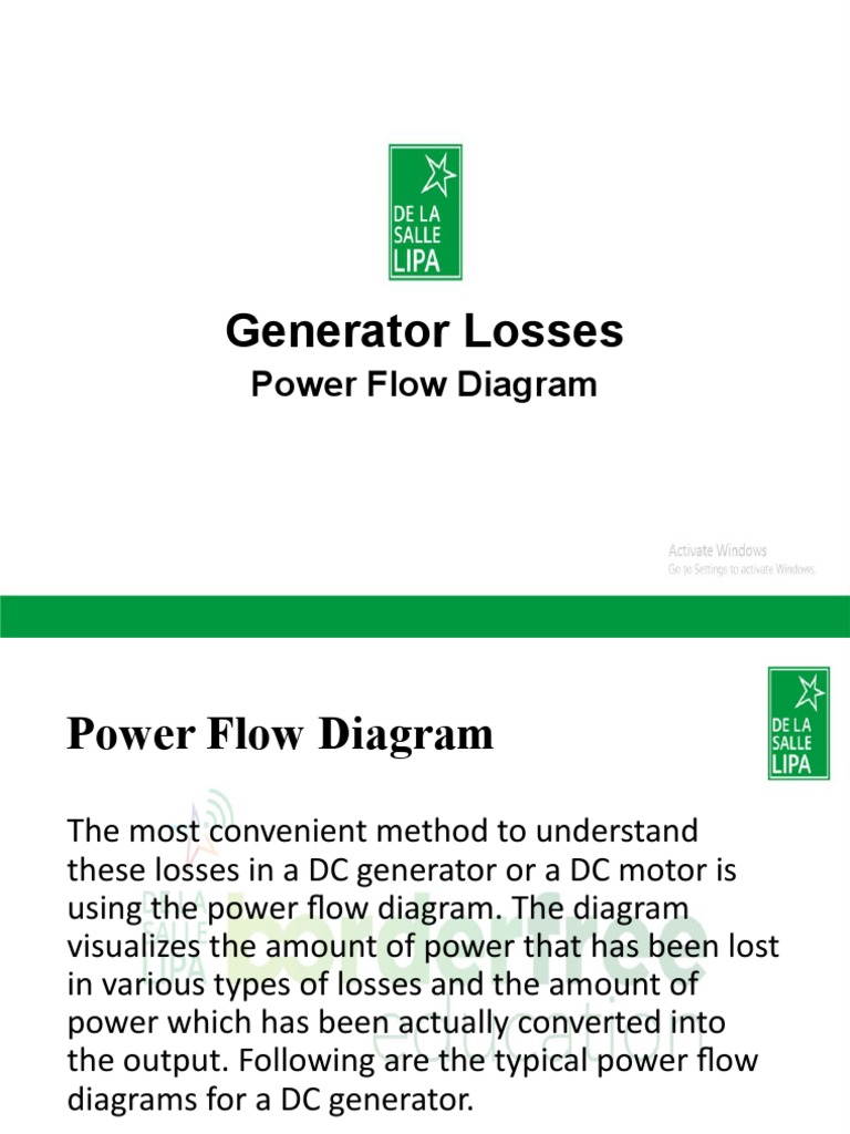 Generator Losses: Power Flow Diagram | PDF | Electric Generator ...