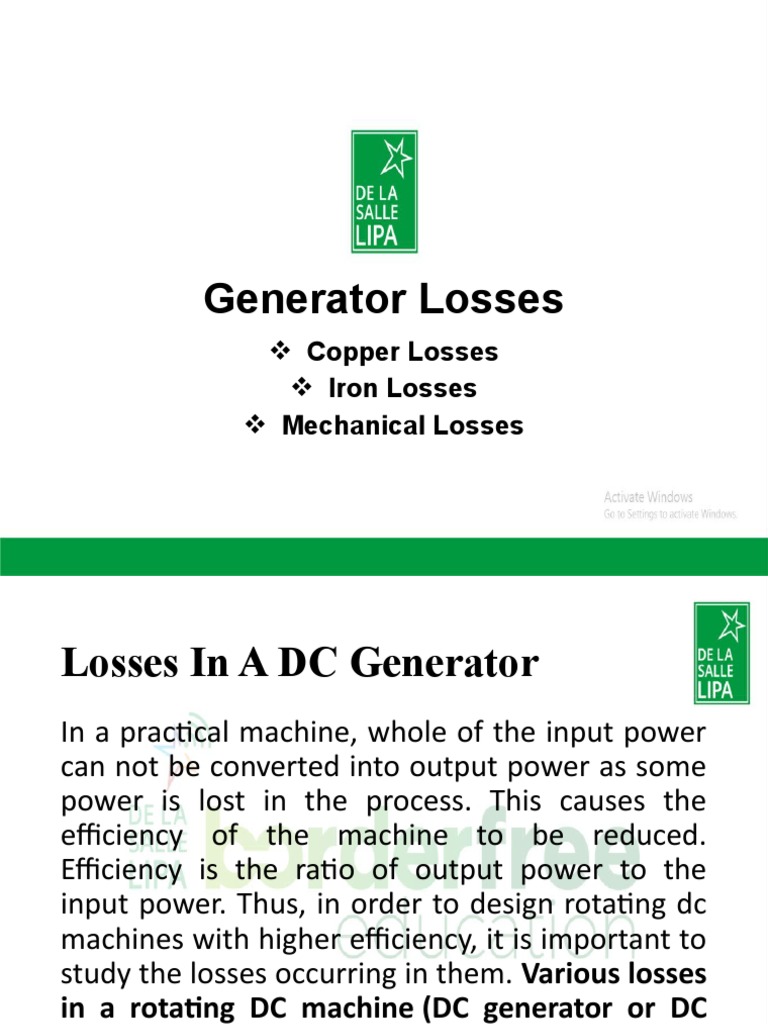 Elmachi1 - Lecture16 - (Generator Losses - Part 1) | PDF ...