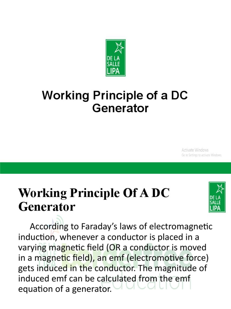 Elmachi1 - Lecture12 (Working Principle of A DC Generator) | PDF ...
