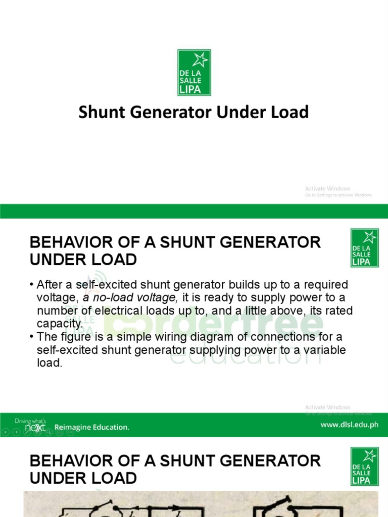 Elmachi1 - Lecture15 - (Shunt Generator Under Load) | PDF | Science ...