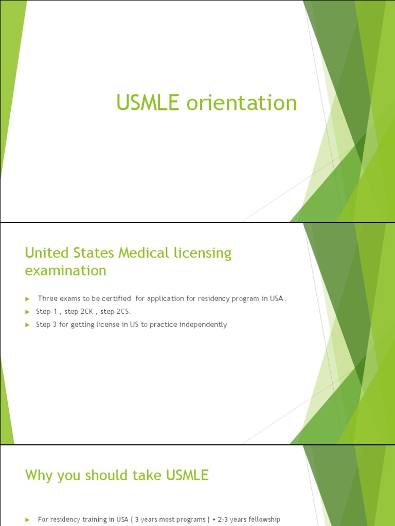 Presentation Usmle | PDF | United States Medical Licensing Examination ...