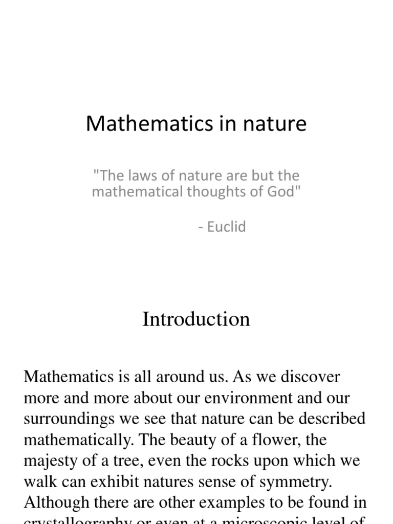 Mathematical Patterns in Nature: Geometric Shapes, Symmetry, Fibonacci ...