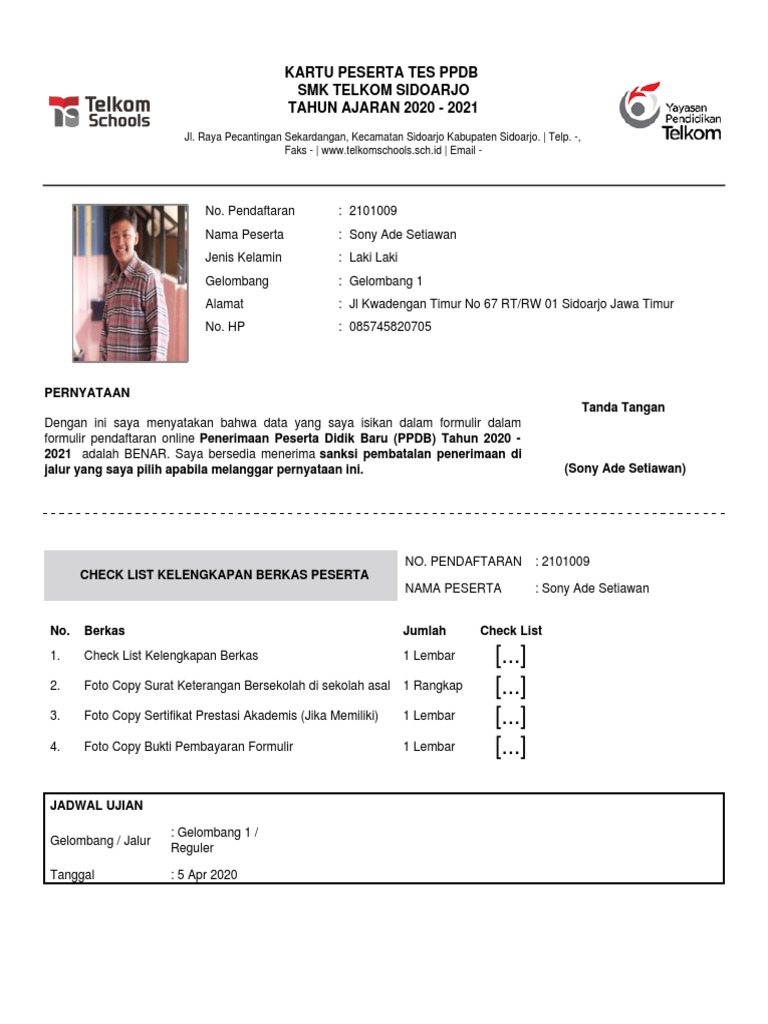 2529 Kartu PPDB PDF | PDF