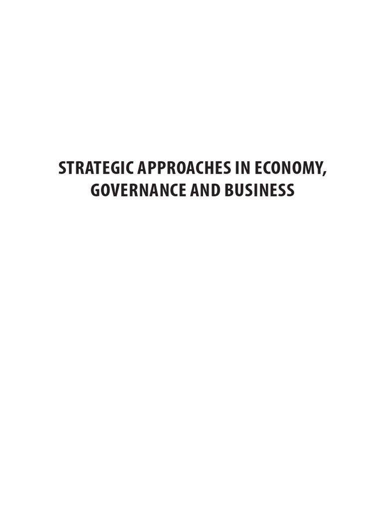 Strategic Approaches in Economy | PDF | Fixed Effects Model | Economic ...