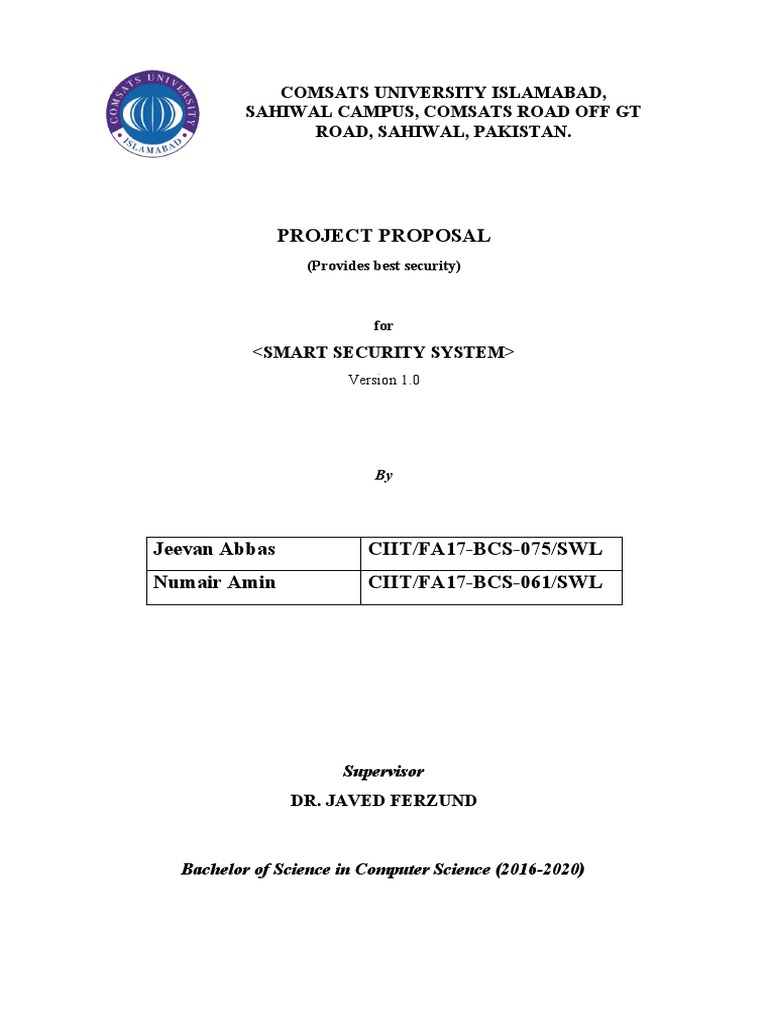 Final Final Proposal | PDF | Security Alarm | System