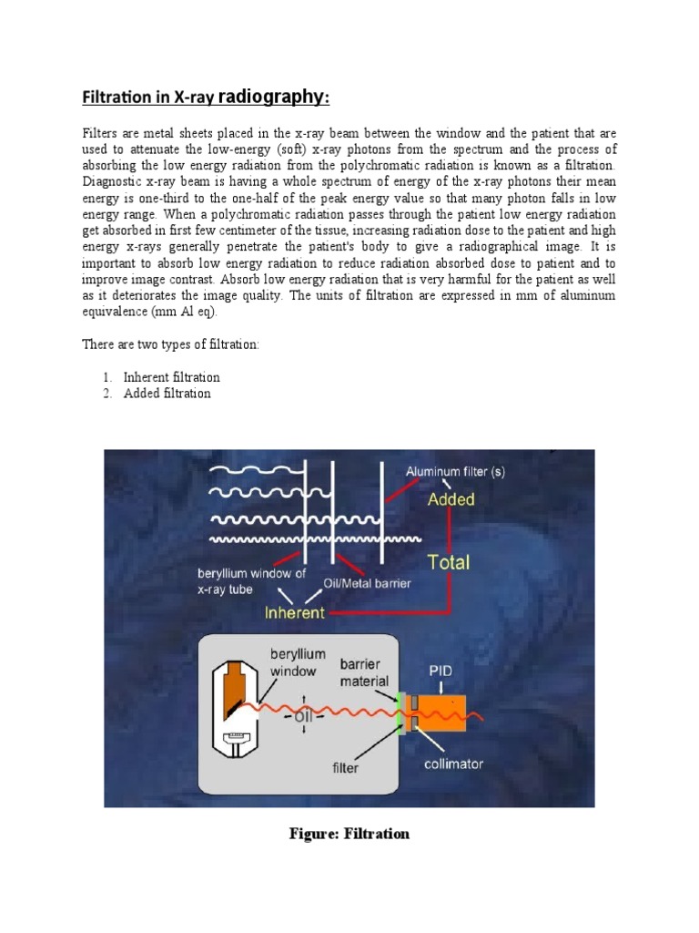 X-ray Filtration: Types and Importance | PDF | X Ray | Radiation
