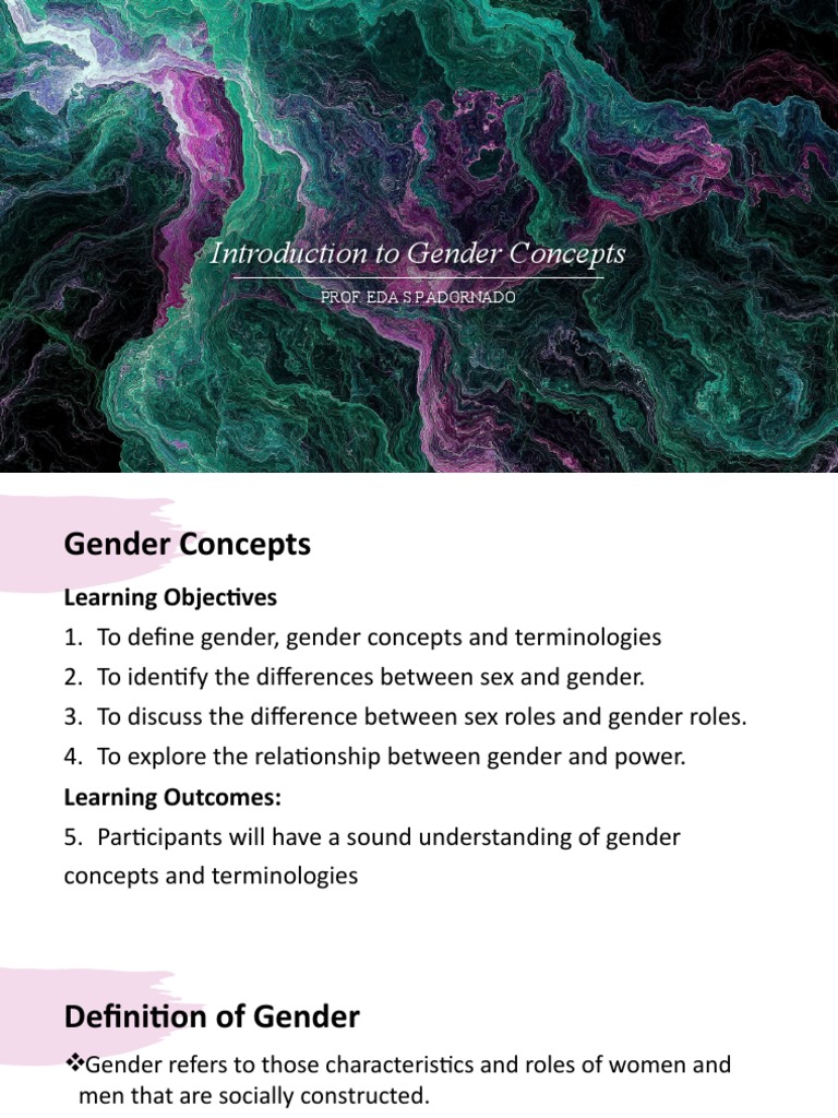 Introduction To Gender Concepts | PDF | Gender | Gender Studies