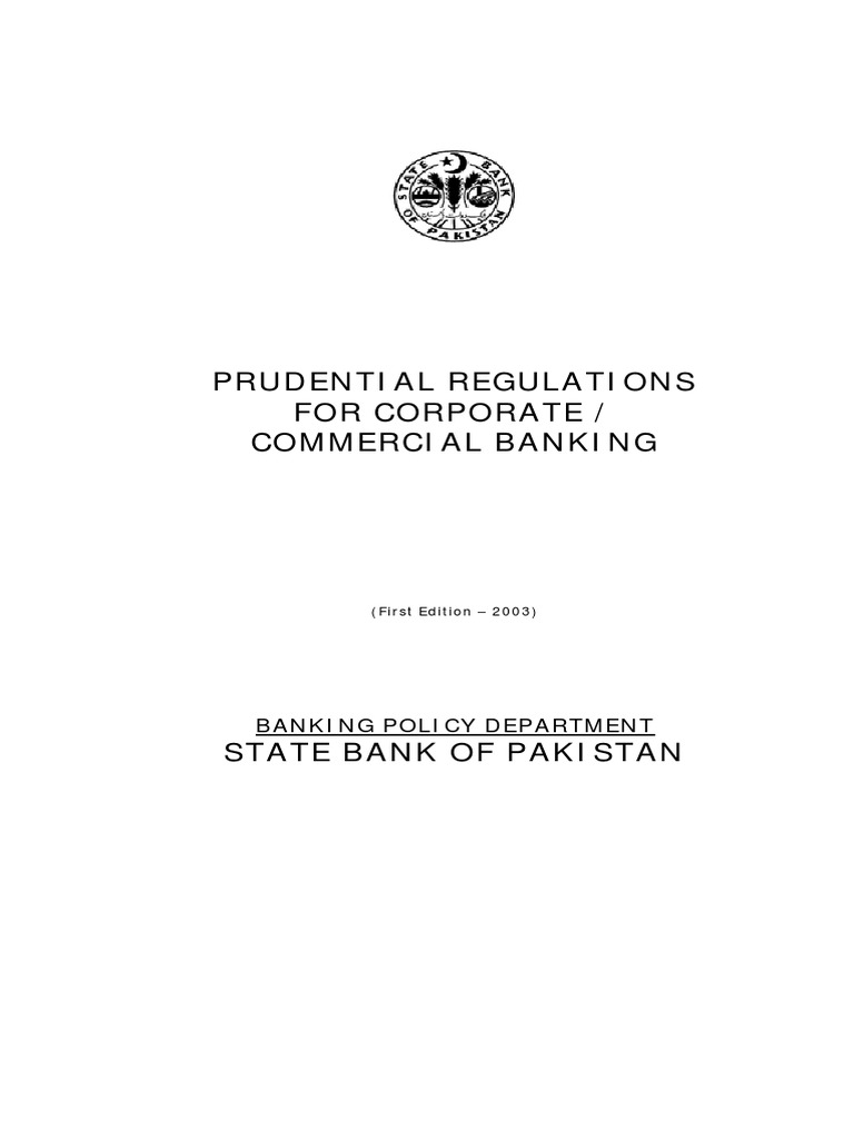 Prudential Regulations For Corporate / Commercial Banking | PDF | Credit | Finance & Money ...