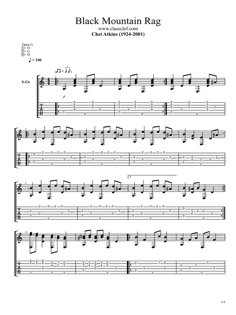 Black Mountain Rag by Chet Atkins PDF | PDF