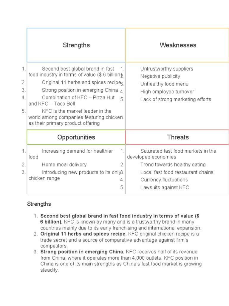 Strengths Weaknesses | PDF | Fast Food Restaurants | Mc Donald's