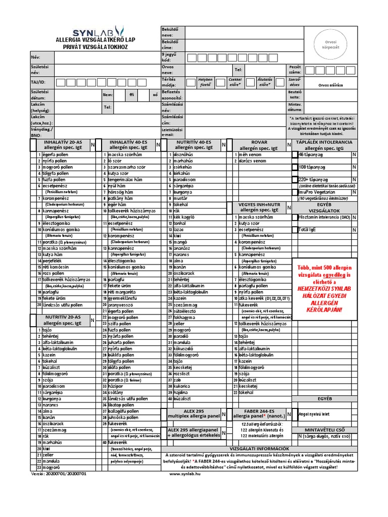 SYNLAB Allergia | PDF
